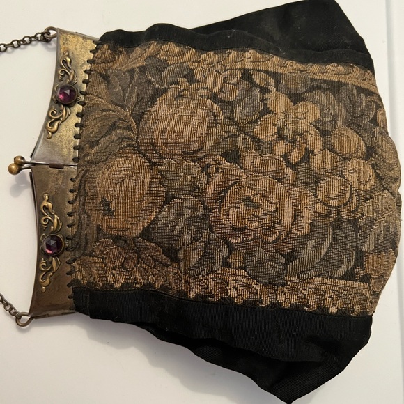 Bags | Antique Tapestry Victorian 2way Hinge Purse Bag | Poshmark